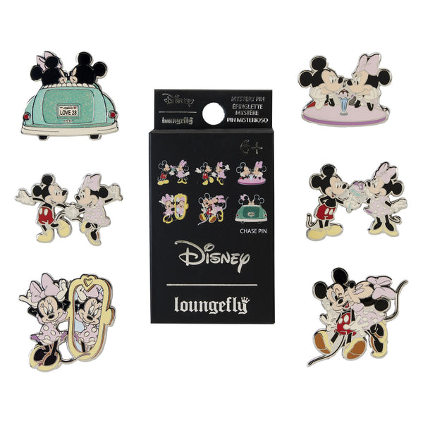 Loungefly x Disney Mickey and Minnie Mouse Date Night Blind Box Pin ...