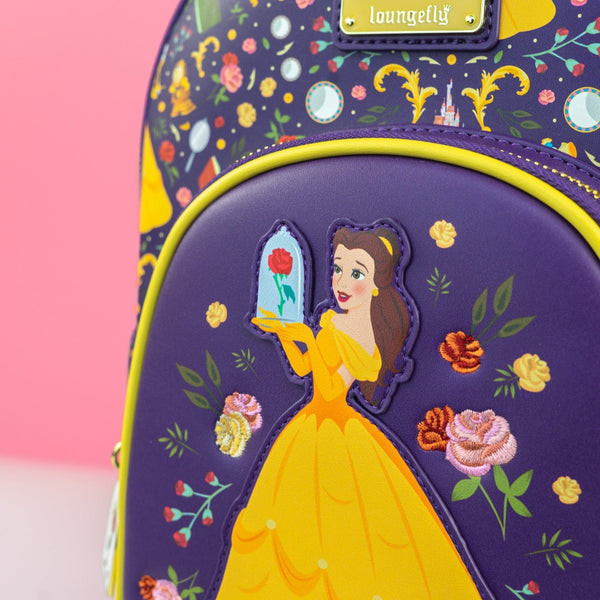 Loungefly x Disney Beauty and The Beast Belle Film Icons Mini Backpack ...