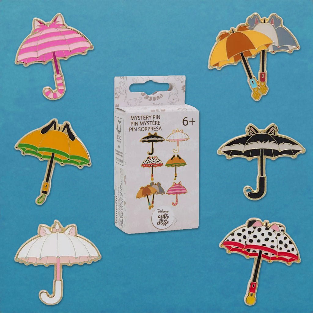 Loungefly x Disney Cats and Dogs as Umbrellas Blind Box Mystery Pin ...