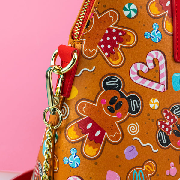 Loungefly x Disney Christmas Gingerbread All Over Print Crossbody Bag ...