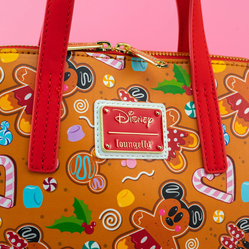 Loungefly x Disney Christmas Gingerbread All Over Print Crossbody Bag ...