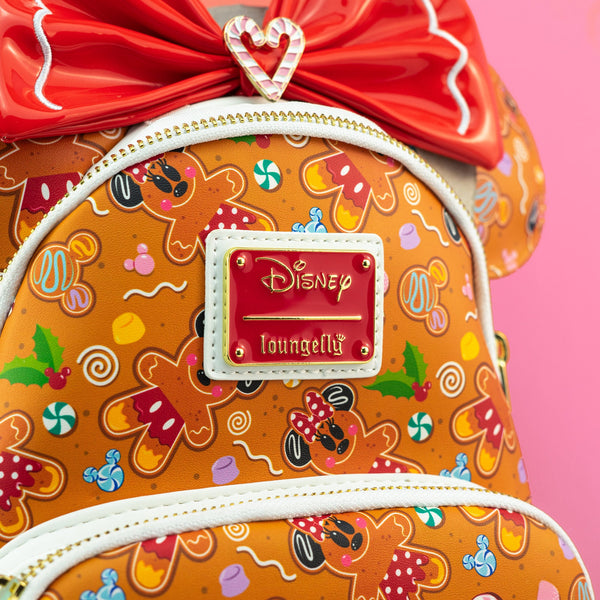Loungefly x Disney Gingerbread All Over Print Mini Backpack and Headba ...