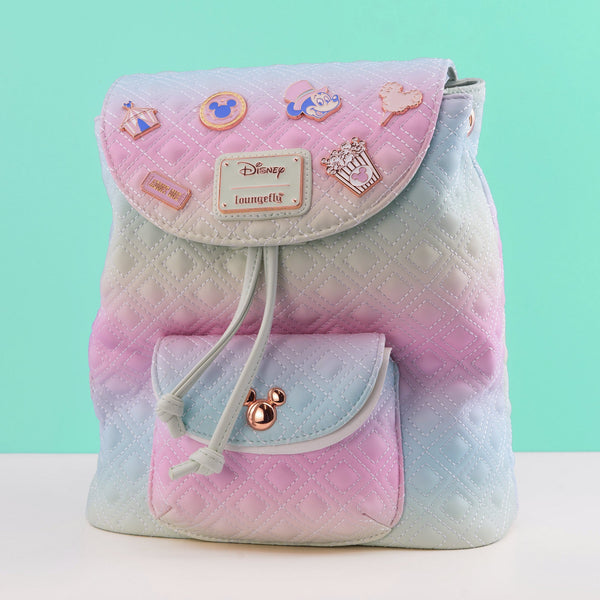 Loungefly x Disney Mickey Mouse Fairground Quilted Ombre Mini Backpack ...