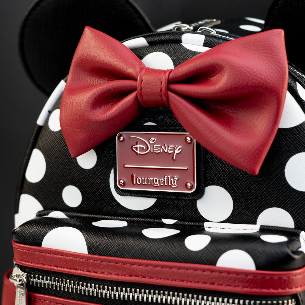 Loungefly x Disney Minnie Mouse Black Polka Dot Mini Backpack – GeekCore