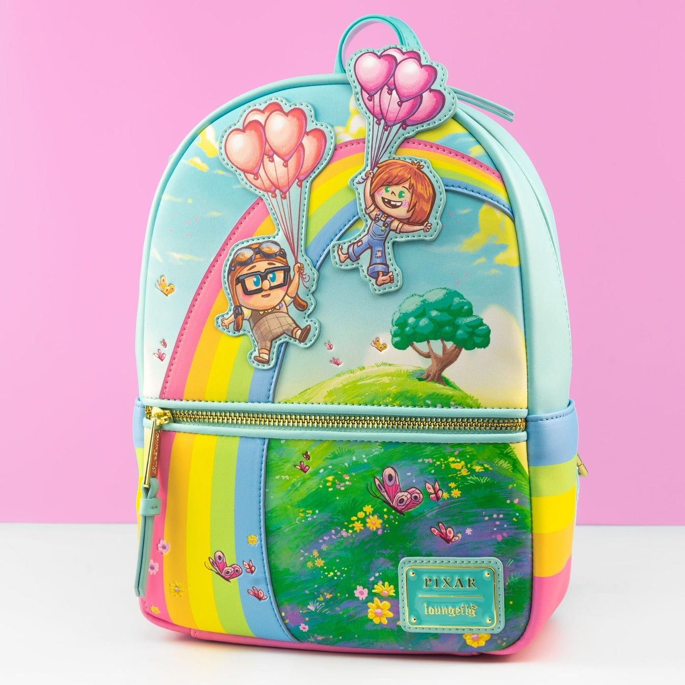 Loungefly x Disney Pixar Up Carl and Ellie Love Heart Balloons Mini Ba ...