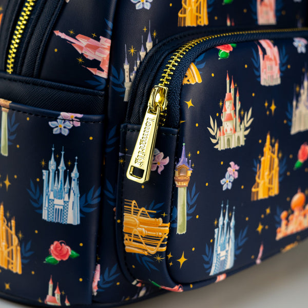 Loungefly x Disney Princess Castles Print Mini Backpack – GeekCore