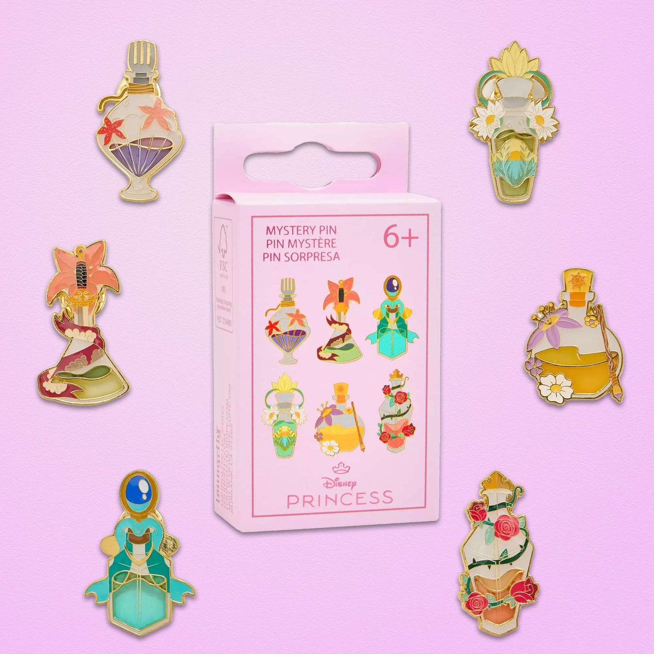 Loungefly x Disney Princess Perfume Bottles Blind Box Mystery Pin ...