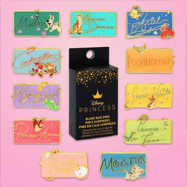 Loungefly x Disney Princess Signature License Plates Blind Box Mystery ...