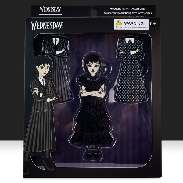Loungefly x MGM Wednesday Addams Paper Doll Pin – GeekCore
