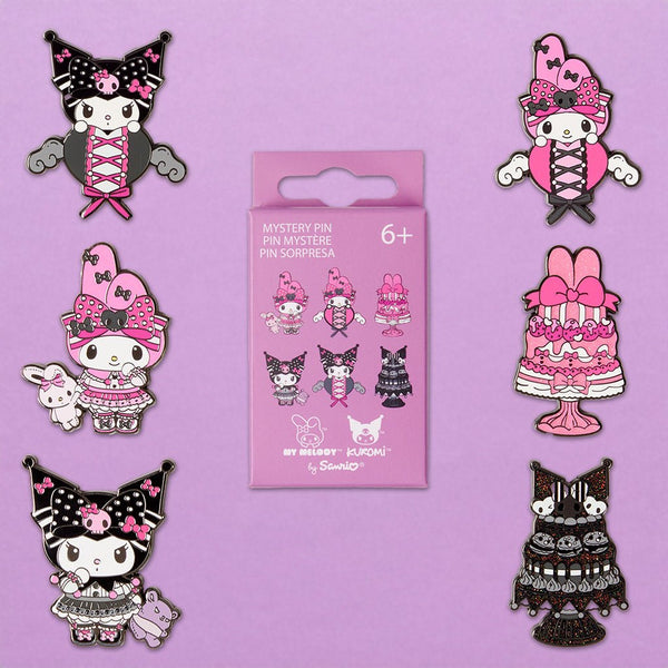 Loungefly x Sanrio My Melody And Kuromi Pink And Black Blind Box Myste ...