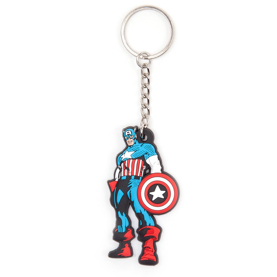Marvel Captain America Character Rubber Key Chain – GeekCore