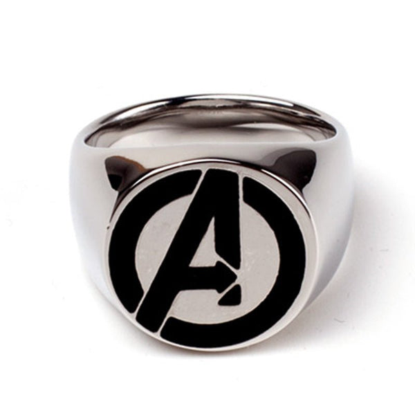 Marvel The Avengers - Avengers Logo Metal Signet Ring – GeekCore