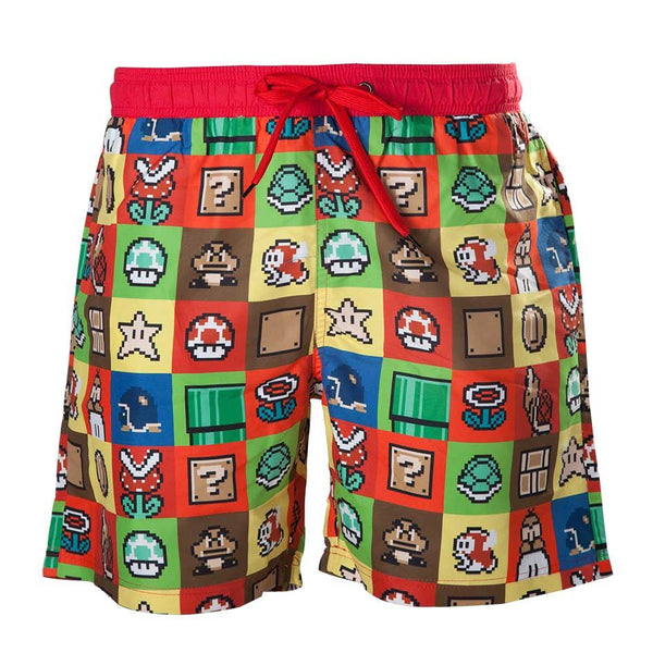 Super Mario Bros. Tiled Swim Shorts – GeekCore