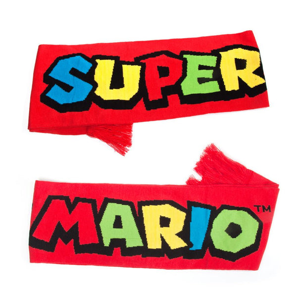 Super Mario Logo Knitted Scarf – GeekCore